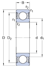 Deep Groove Ball Bearings-6007-2RS1 - New Ball Bearing